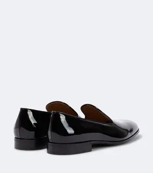 GIANVITO ROSSI Patent Leather Loafers - Black