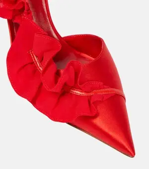 NENSI DOJAKA Ruffle-trimmed Slingback Pumps