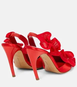 NENSI DOJAKA Ruffle-trimmed Slingback Pumps