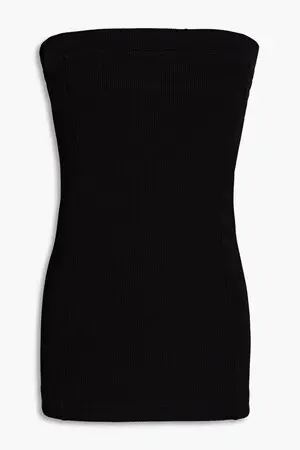 Bite Studios Strapless Ribbed Top - Black