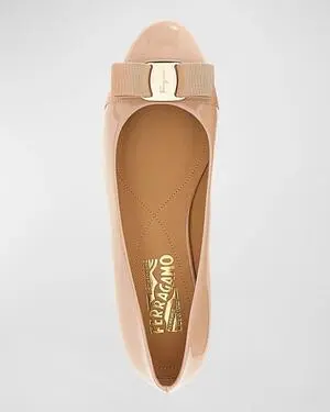 FERRAGAMO Varina Ballerina Flats - Amaretti