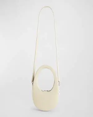 Coperni Swipe Zip Leather Crossbody Bag - Sand