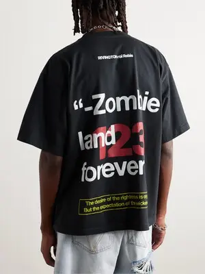 Rrr123 Zombieland Logo-Print Cotton-Jersey T-Shirt 1 In Black - 40