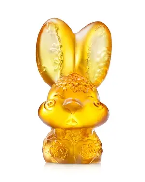 LIULI Chinese Zodiac Darling Rabbit Figurine - Amber