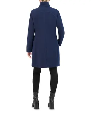 Cole Haan Twill Stand Collar Coat
