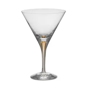 ORREFORS Intermezzo Gold Martini Glass, Set Of 2 Exclusive - Clear