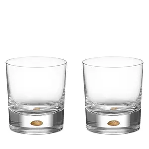 ORREFORS Intermezzo Gold Old Fashion Glass, Set Of 2 Exclusive - Clear
