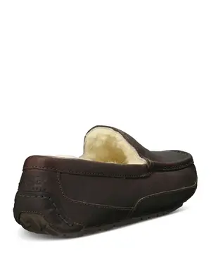UGG Ascot Leather Slippers - Dark Spice