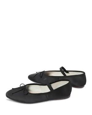 LOEFFLER RANDALL Leonie Ankle Strap Flats - Black