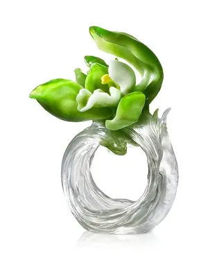 LIULI Imminent Spring Orchid Dance Sculpture - Green
