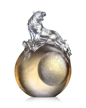 LIULI Roar Of The Tiger Sculpture - Clear