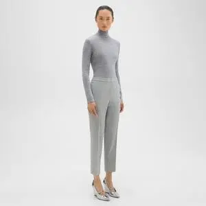 Theory Treeca Pull-on Flannel Pant - New Light Heather