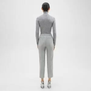 Theory Treeca Pull-on Flannel Pant - New Light Heather