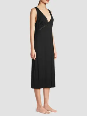 Natori Feathers Essentials Slip Midi-dress - Black