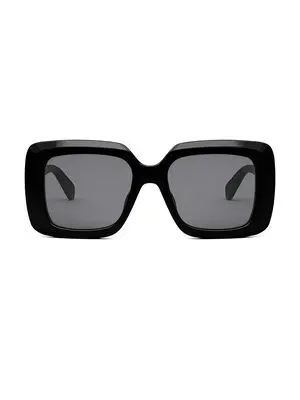 Celine Bold 54mm Square Sunglasses Black