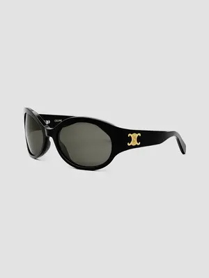 Celine Triomphe 62mm Oval Sunglasses - Black