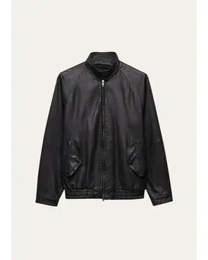Prada Napa Leather Jacket Nero