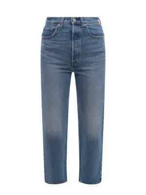 LEVI'S Ribcage Straight Ankle - Blue