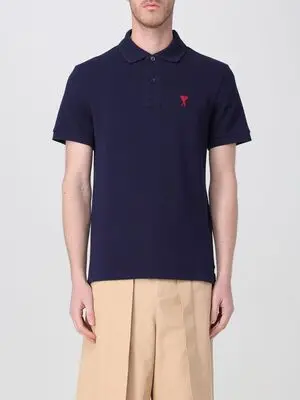 Ami Polo Shirt Men Blue