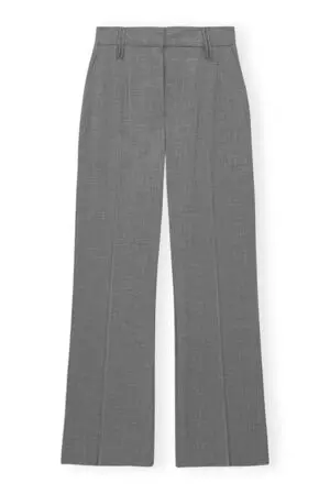 GANNI Drapey Melange Trousers - Paloma Melange