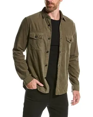 FRAME Double Pocket Micro Cord Shirt - Green