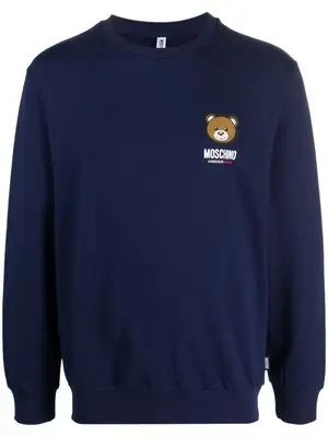 Moschino Teddy-print Sweatshirt - Blue