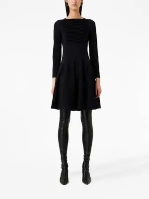 Emporio Armani Ribbed-bib Long-sleeved Dress