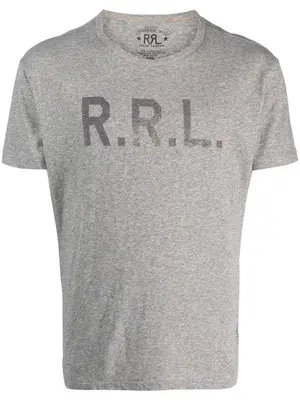 Ralph Lauren Logo Print Cotton T-shirt - Grey