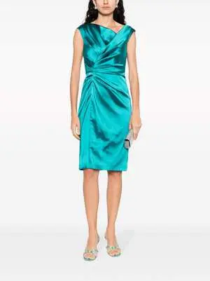 Talbot Runhof Gathered-detail Midi Dress