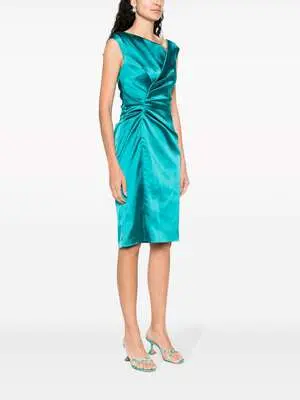 Talbot Runhof Gathered-detail Midi Dress