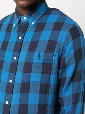 Polo Ralph Lauren Polo Pony Plaid-check Shirt - Blue