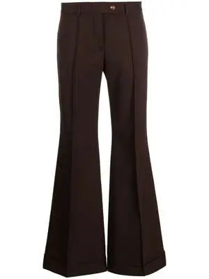 Acne Studios Mid-rise Flared Trousers - Brown