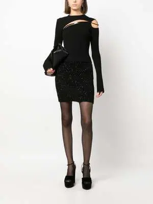 Balmain Sequin-embellished Miniskirt