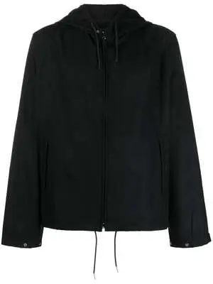 Y3 Logo-patch Flannel Hoodie