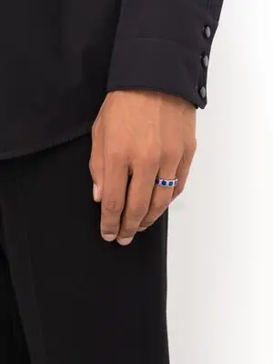 Tom Wood Sterling Cushion Lapis Ring