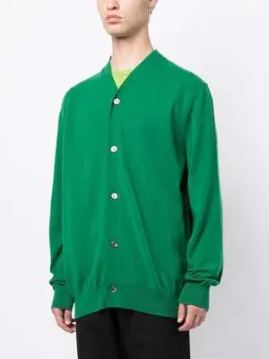 Comme Des Garçons V-neck Wool Cardigan