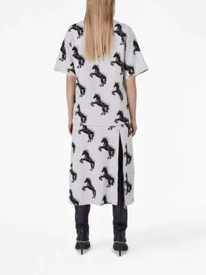 Stella McCartney Pixel Horse Jacquard Midi Skirt