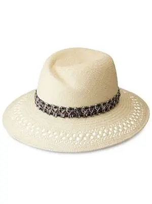 MAISON MICHEL Virginie Straw Fedora - Neutrals