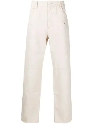MARANT Javi Straight-leg Trousers - Neutrals