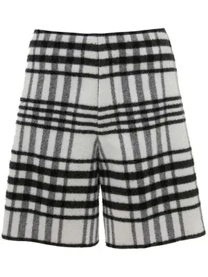 JW Anderson Tartan-check Wide-leg Shorts