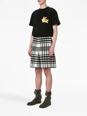 JW Anderson Tartan-check Wide-leg Shorts