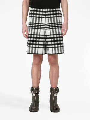 JW Anderson Tartan-check Wide-leg Shorts