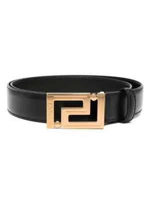 Versace Greca Goddess Leather Belt - Black