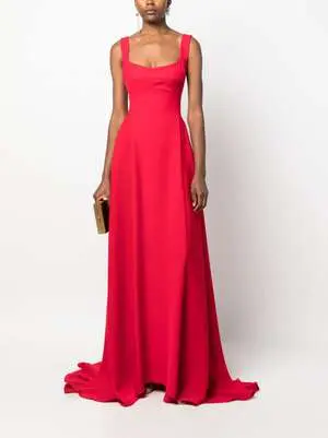ATU BODY COUTURE Sleeveless Crepe Gown - Red