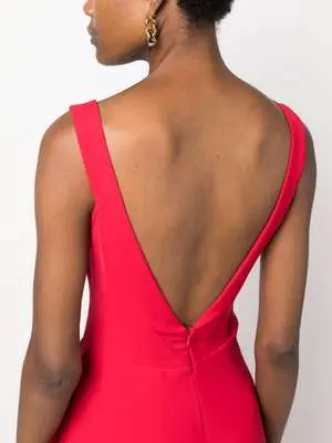 ATU BODY COUTURE Sleeveless Crepe Gown - Red