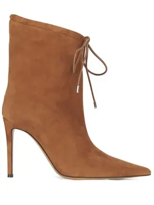 Alexandre Vauthier Pointed-toe Suede Ankle Boots - Neutrals