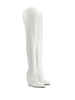 GIUSEPPE ZANOTTI 105mm Preety Boots - White