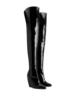 GIUSEPPE ZANOTTI 105mm Preety Over-the-knee Boots - Black