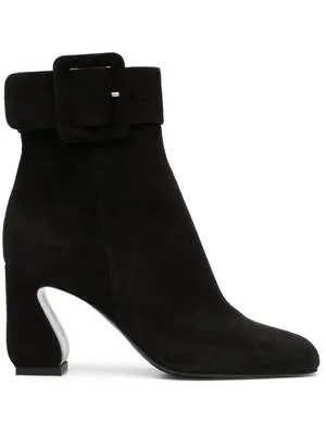 SERGIO ROSSI 85mm Square-toe Boots