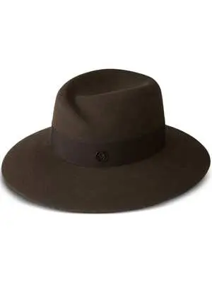 MAISON MICHEL Virginie Fedora Hat - Brown